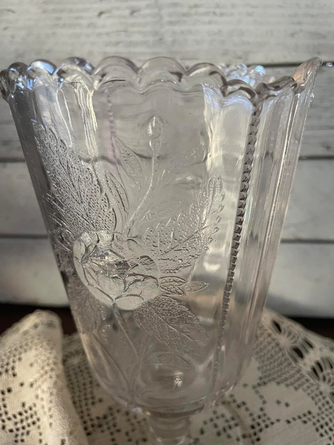 Antique EAPG Celery Vase From Campbell,jones and Co. in Rose Sprig ...