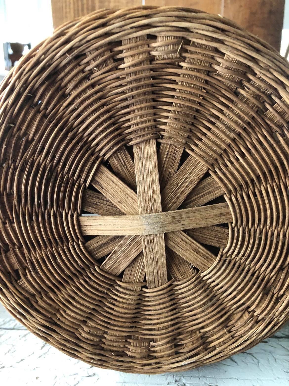 Vintage Flared Handmade Deep Gathering Basket - Etsy