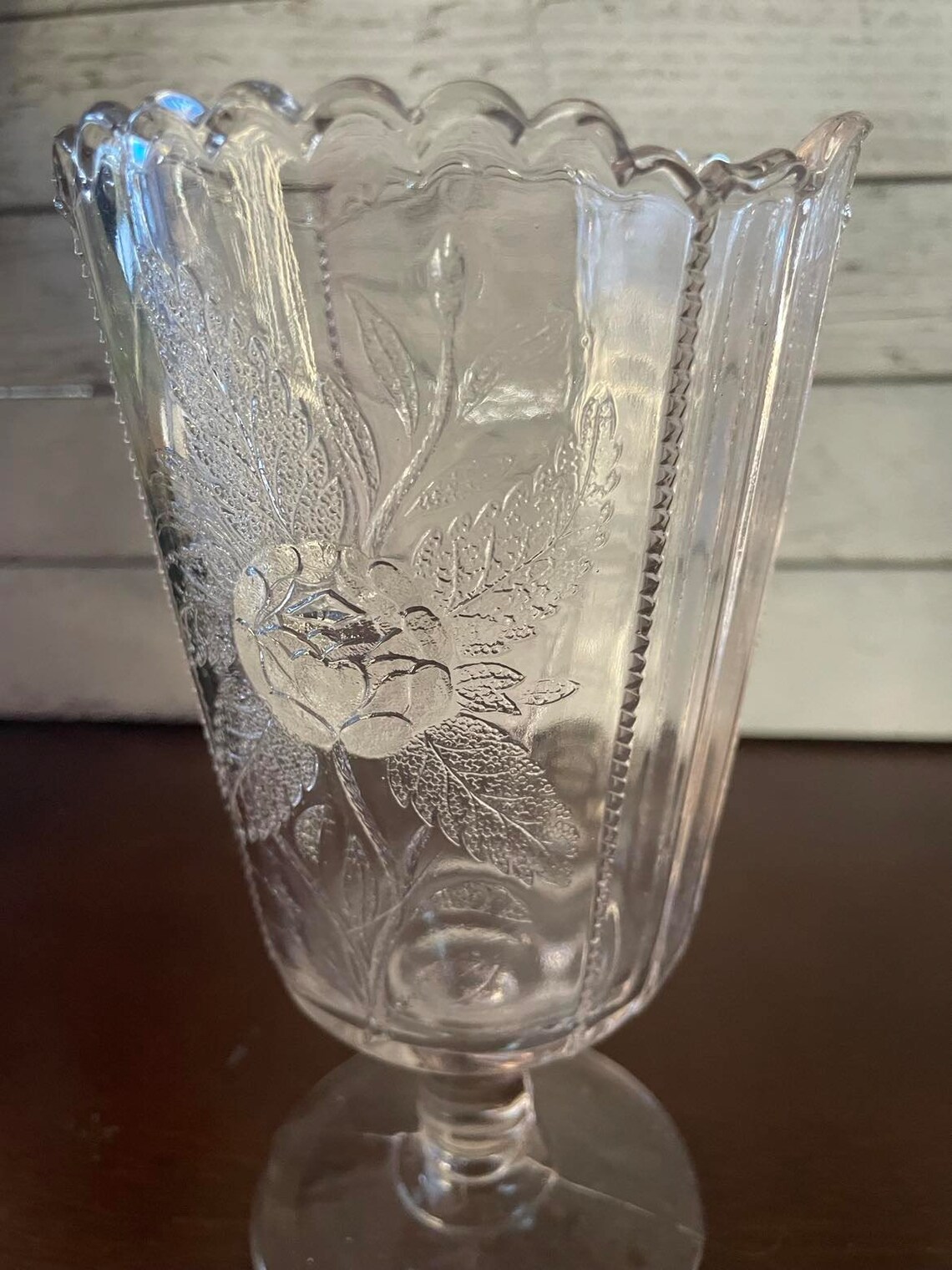 Antique EAPG Celery Vase From Campbell,jones and Co. in Rose Sprig ...