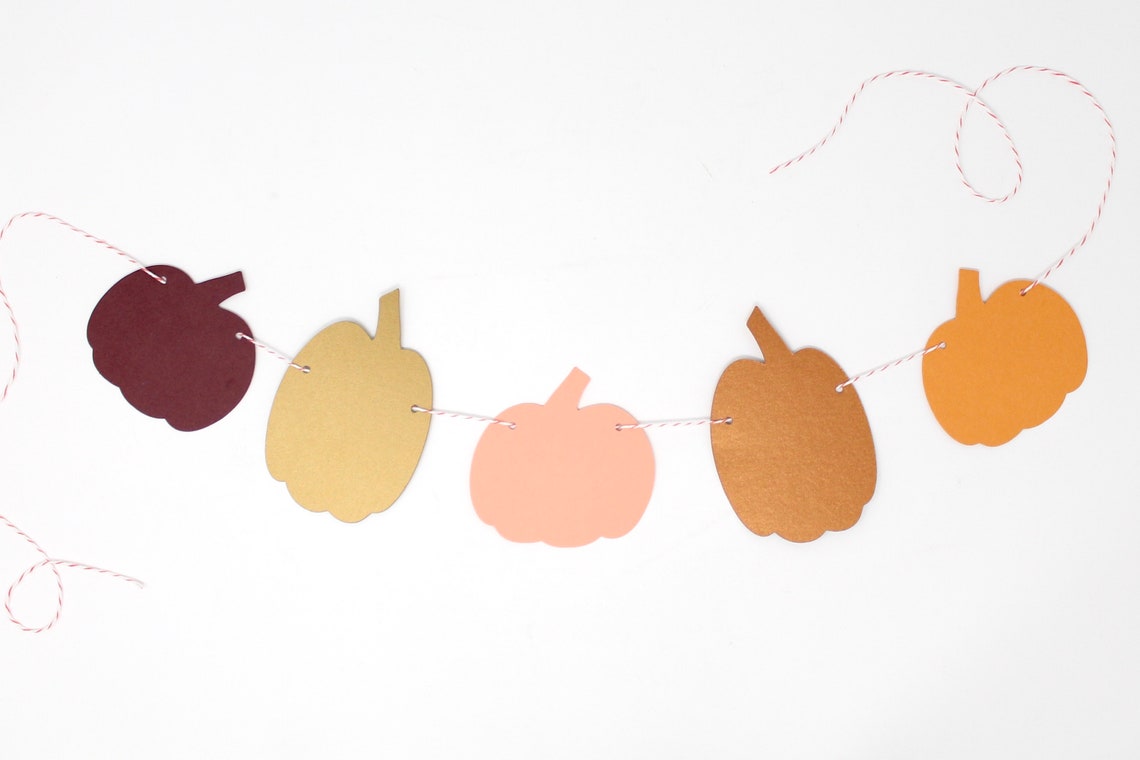 Pumpkin Banner Cute Fall Halloween Party Decoration - Etsy