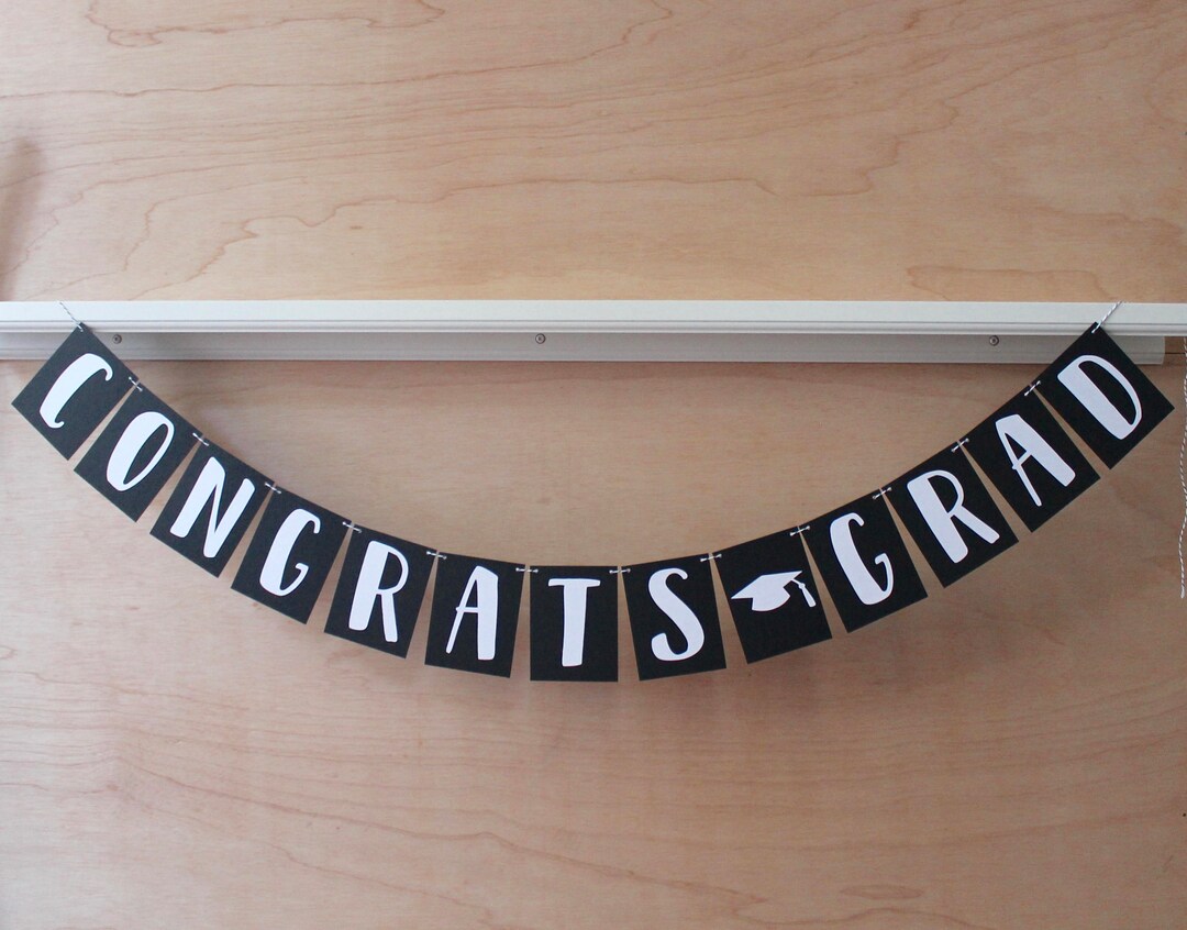 Felicidades Grad Banner de graduación Cartel de fiesta de graduación ...