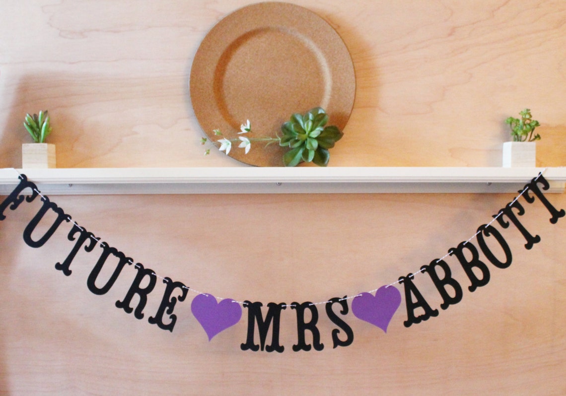 Future Mrs Banner Custom Colors Personalized With Married - Etsy