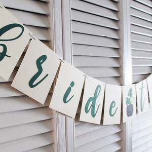 Bride to Be Banner Bridal Shower Sign With Plants Custom Colors Leafy ...
