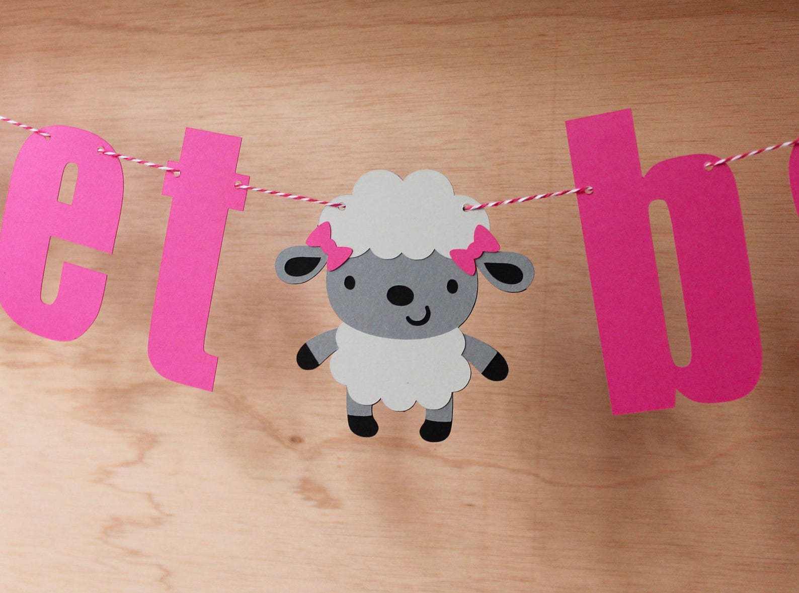 Baby Lamb Banner Sweet Baby Custom Colors Nursery Cute | Etsy