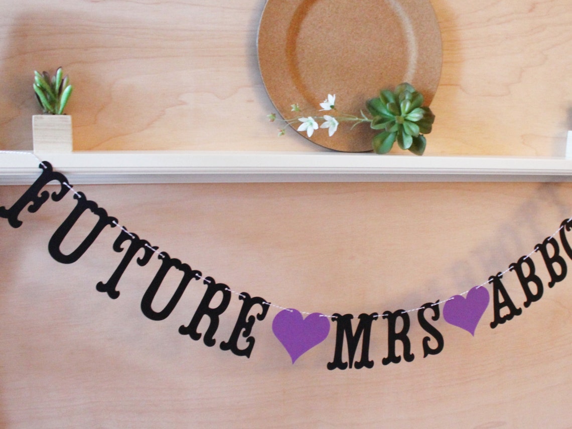 Future Mrs Banner Custom Colors Personalized With Married - Etsy