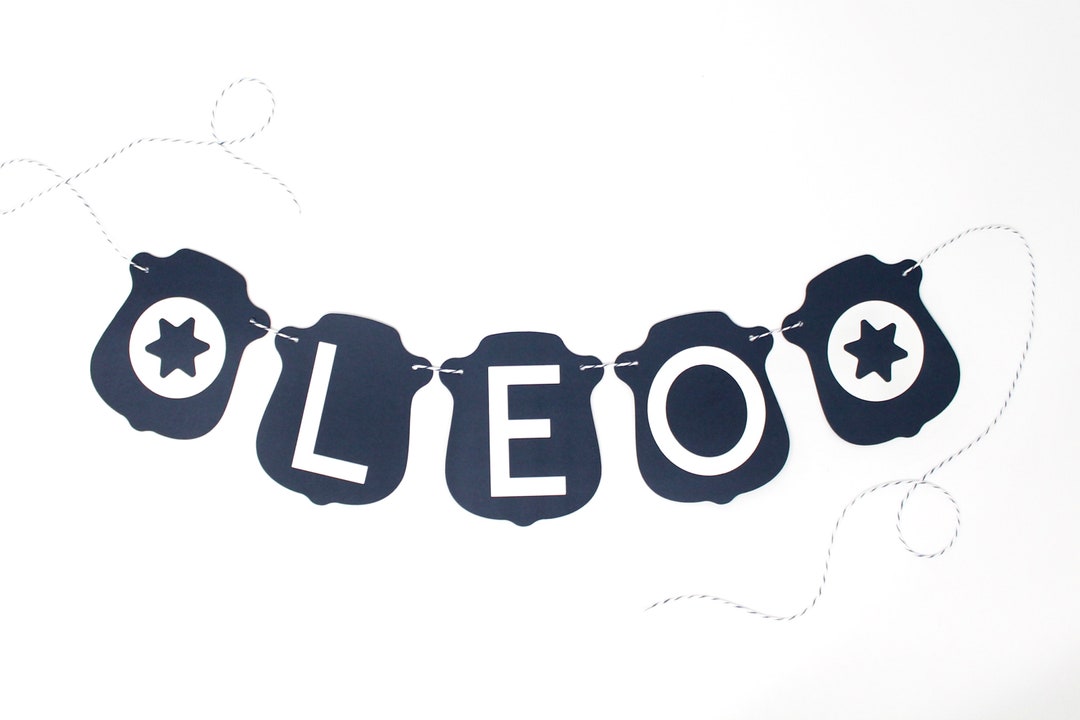 Police Officer Banner Custom Name Police Badge Decoration - Etsy