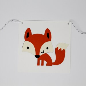 Fox Banner Custom Text or Name Fox Baby Shower or Birthday Party ...