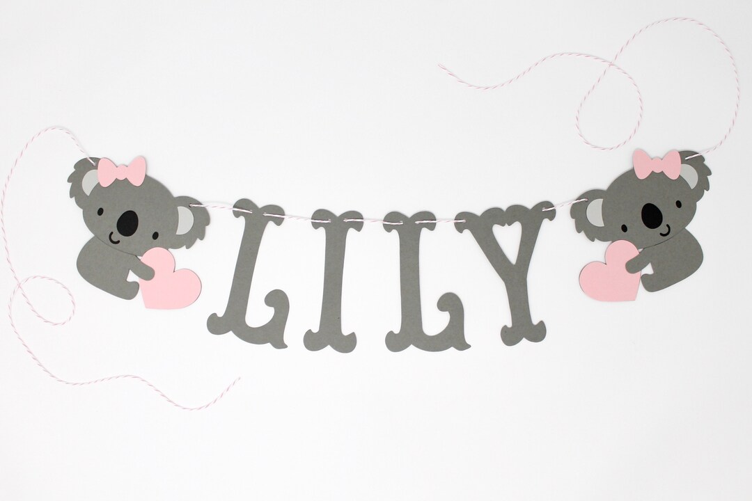 Koala Banner Custom Name Cute Koala Decoration Photo - Etsy