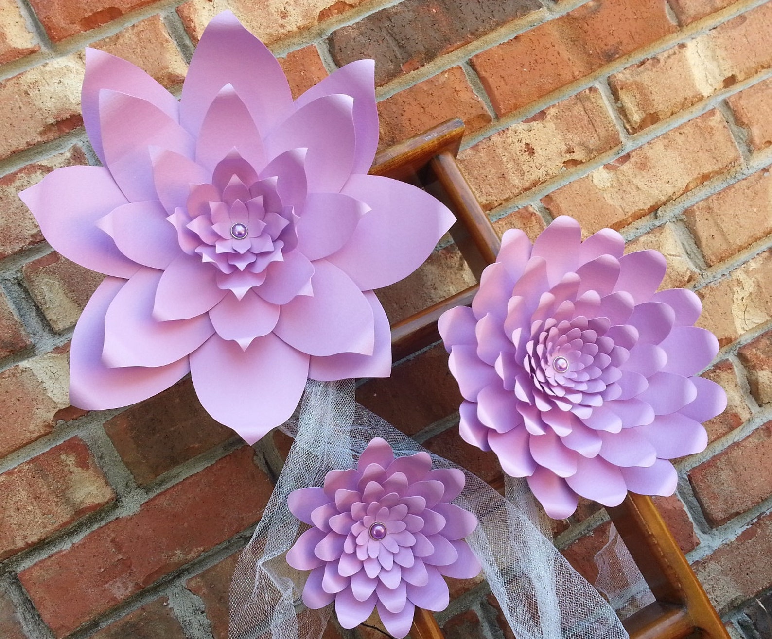 Weddings Large Handmade Paper Flowers in the Colors of Your - Etsy