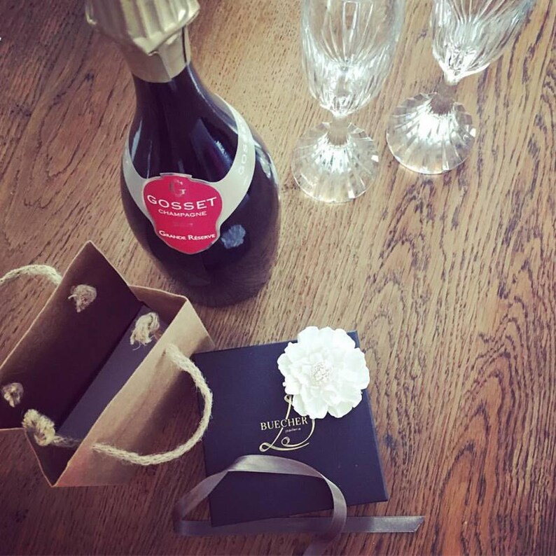 Weddings Handmade Small Paper Flowers Corsage Gift Box Topper - Etsy