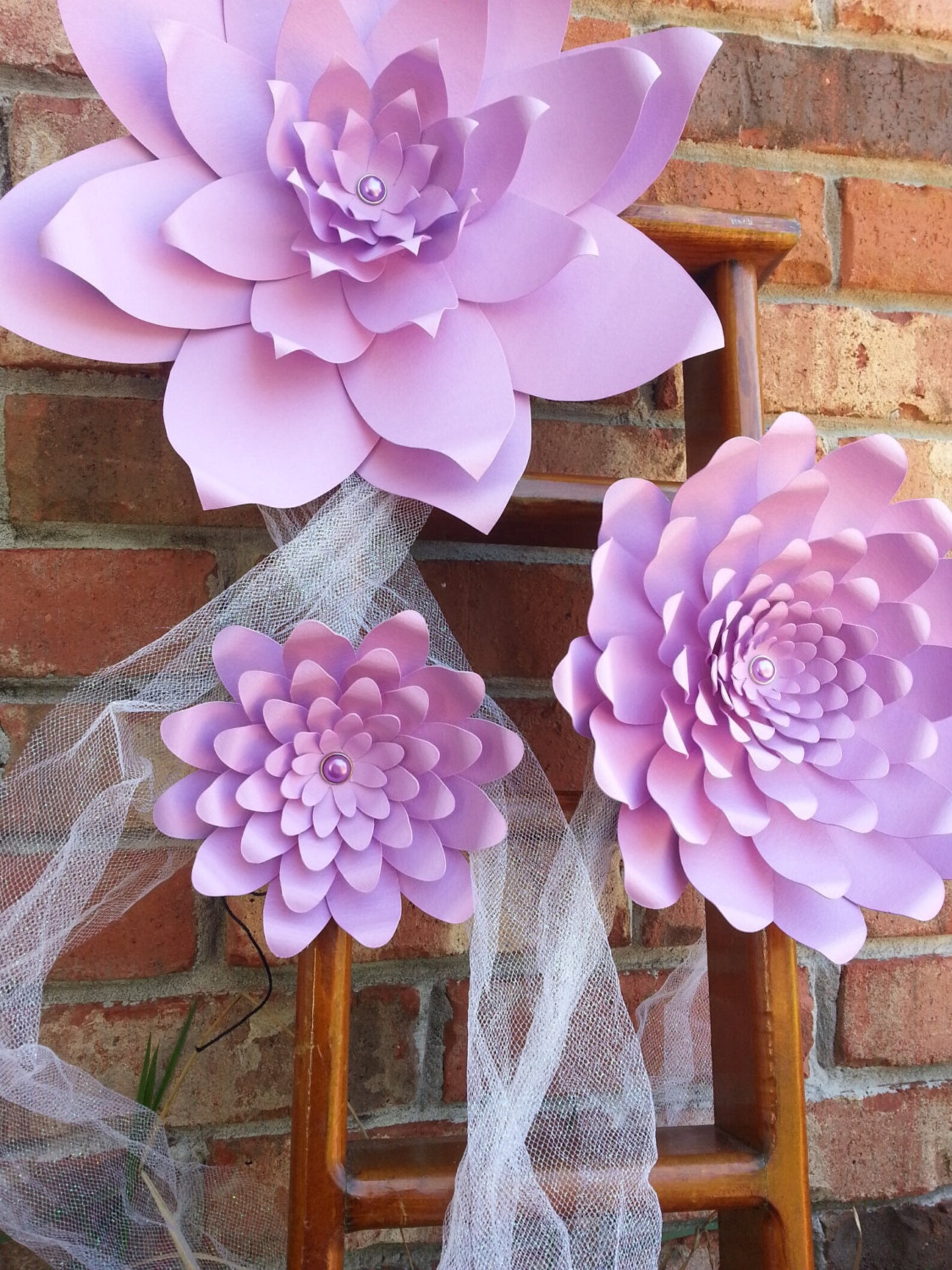Weddings Large Handmade Paper Flowers in the Colors of Your Choice - Etsy