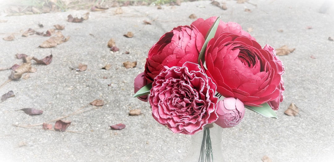 Handcrafted Paper Flower Begonias on Stems in the Colors of Your Choice ...
