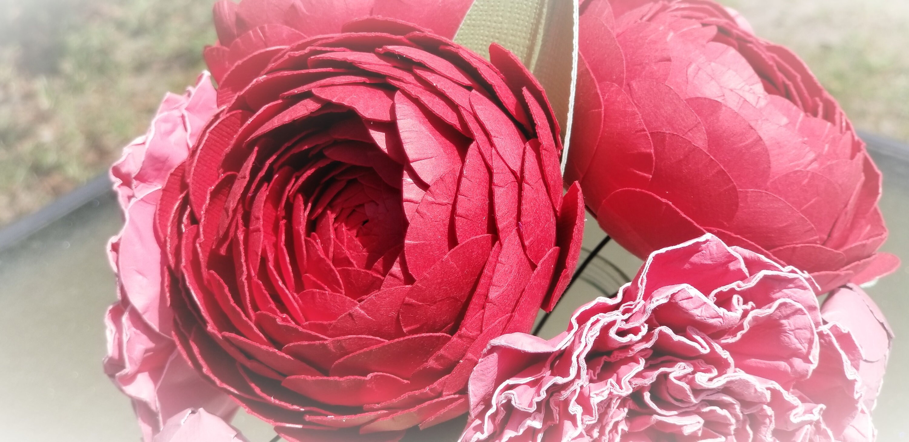 Handcrafted Paper Flower Begonias on Stems in the Colors of | Etsy