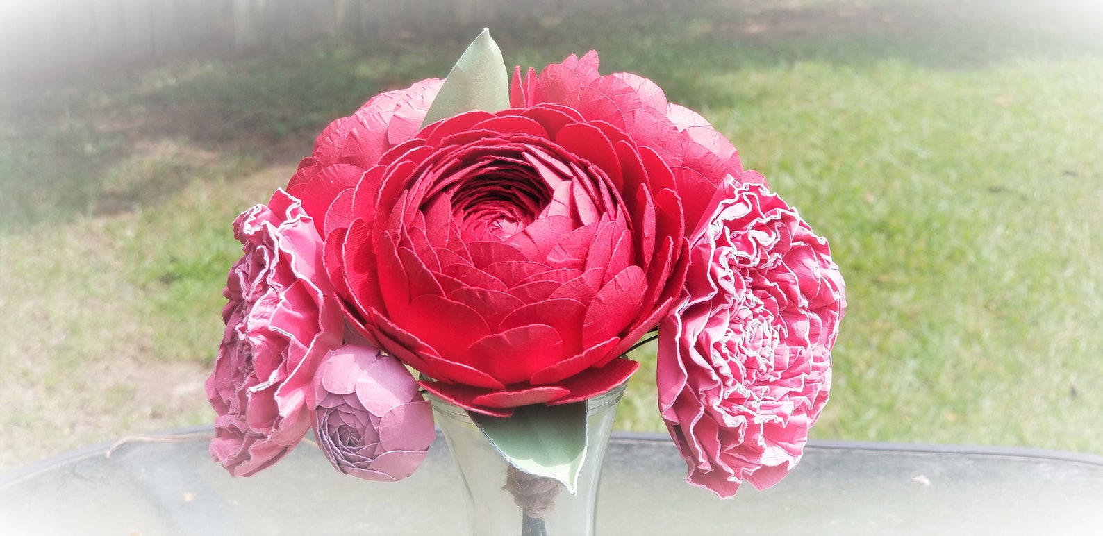 Handcrafted Paper Flower Begonias on Stems in the Colors of - Etsy