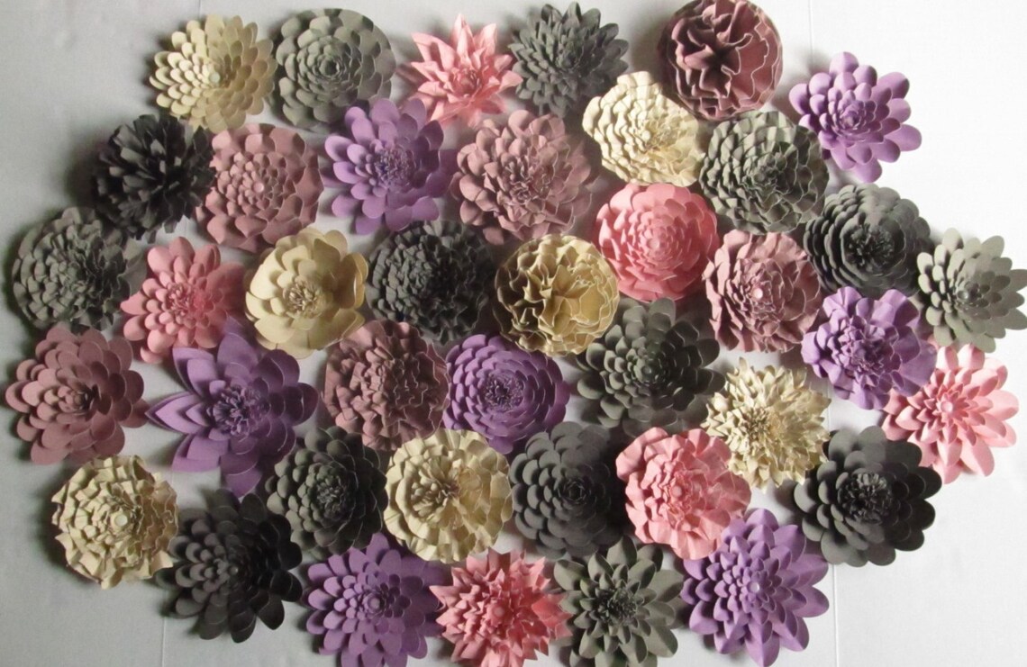 Weddings Paper Flowers for Photo Backdrop 40-5 Inch Flowers - Etsy