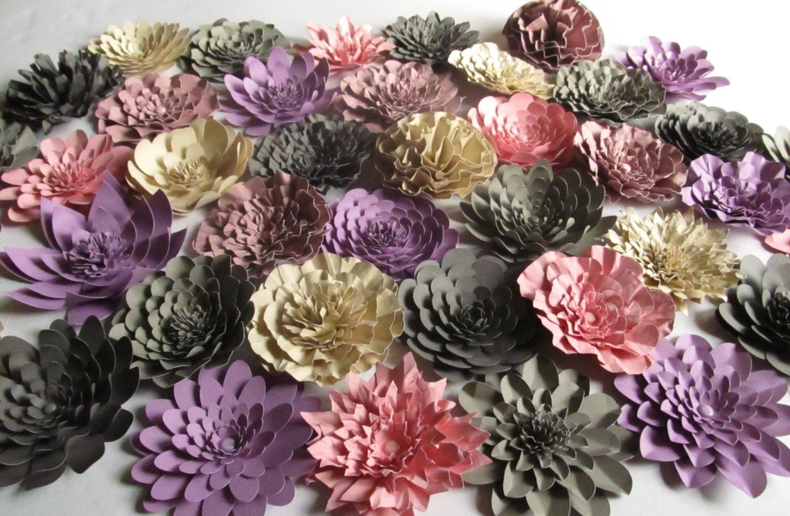 Weddings Paper Flowers for Photo Backdrop 40-5 Inch Flowers - Etsy