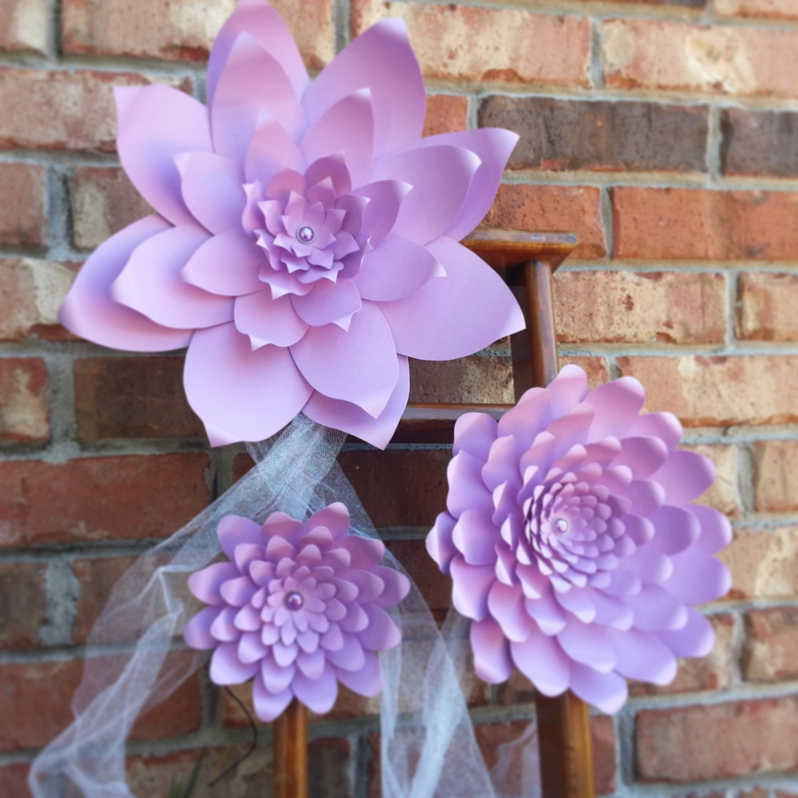Weddings Large Handmade Paper Flowers in the Colors of Your Choice - Etsy
