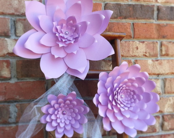 Weddings Large Handmade Paper Flowers in the Colors of Your Choice - Etsy