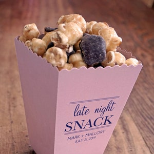 Personalized Wedding Gift Popcorn Box-late Night Snack- Popcorn Wedding ...