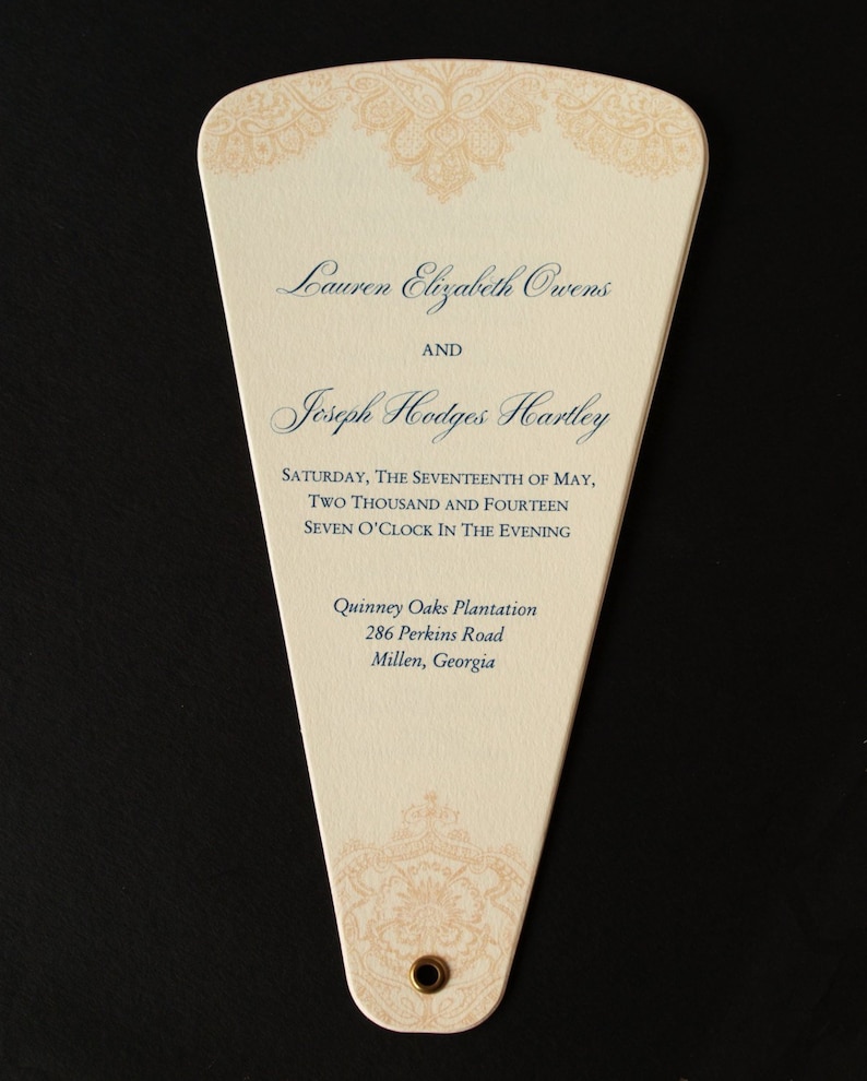 Wedding Program Fans Petal Fan Programs Fan Programs 4 - Etsy