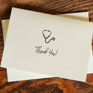 Healthcare Hero Thank You Card + Mailing Envelope - Thank You Note ...