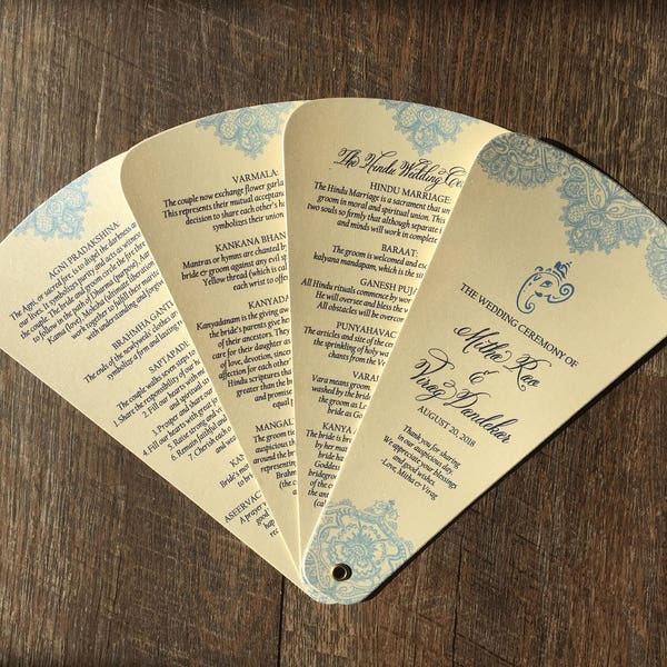 Wedding Program Fan Template - Etsy