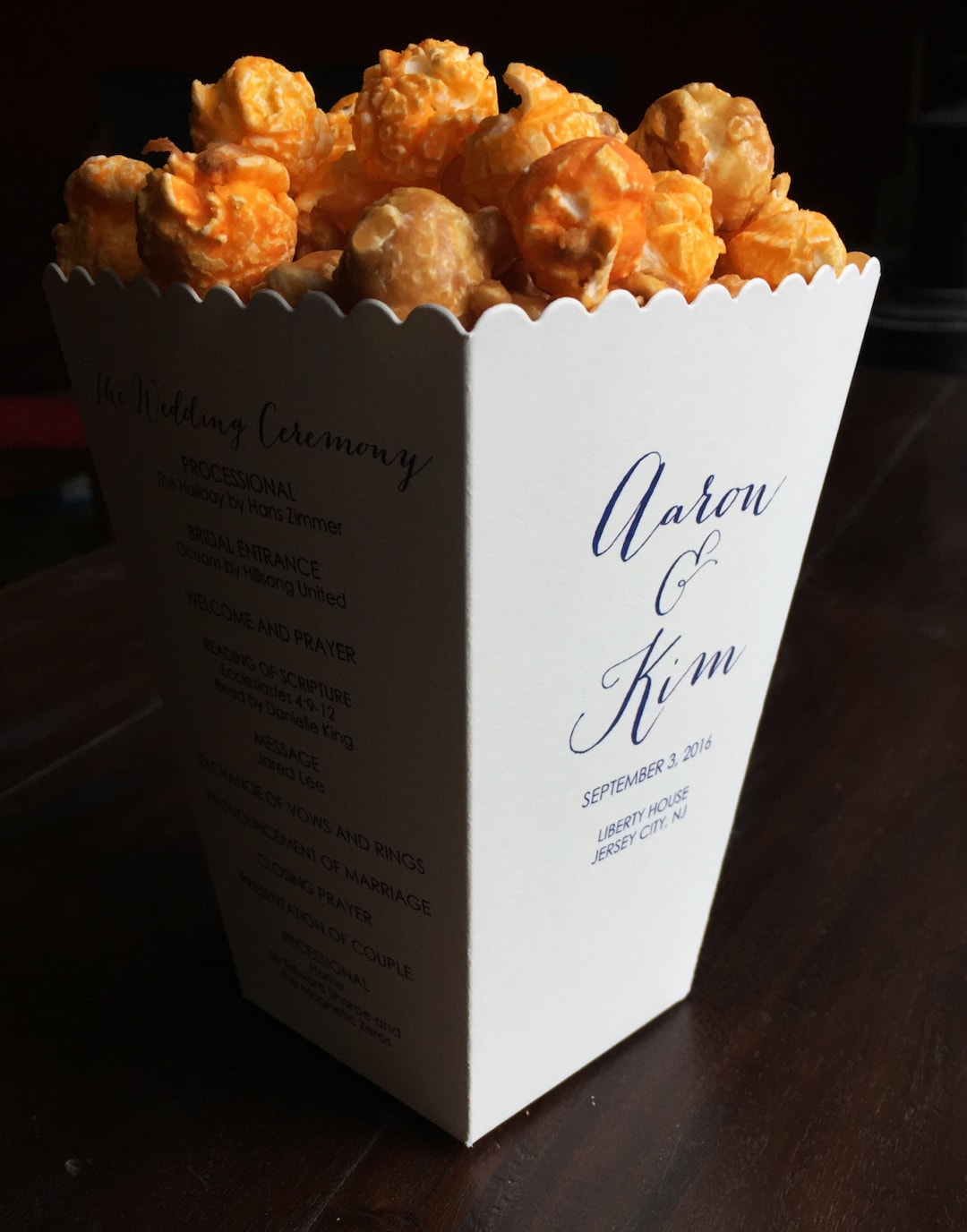 Custom Printed Popcorn Box Wedding Program – Large Size - Etsy