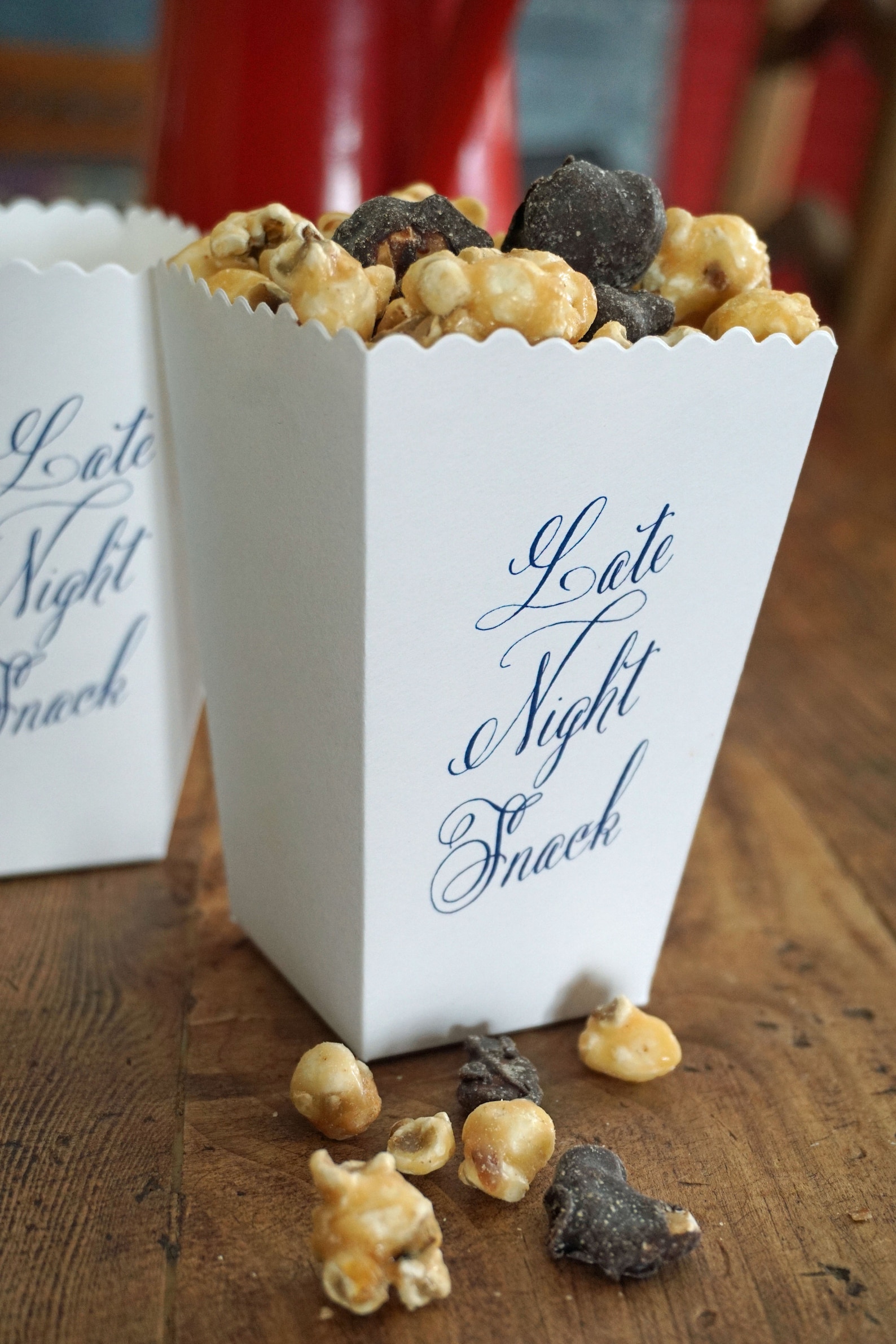 Wedding Favor Mini Popcorn Box Late Night Snack Popcorn Bar Wedding ...