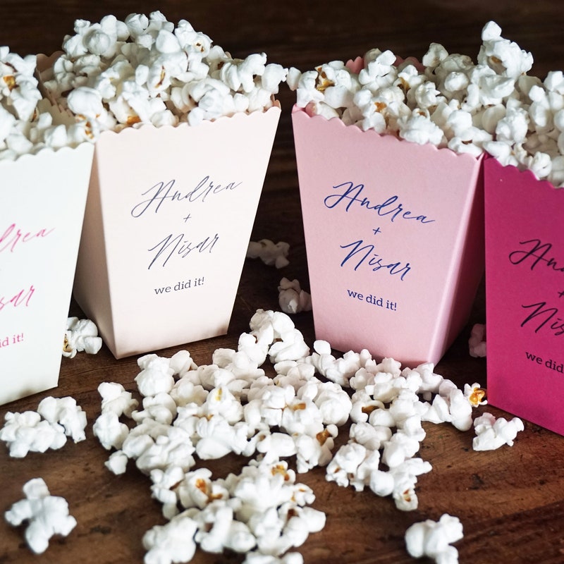 Pink Popcorn Box - Etsy