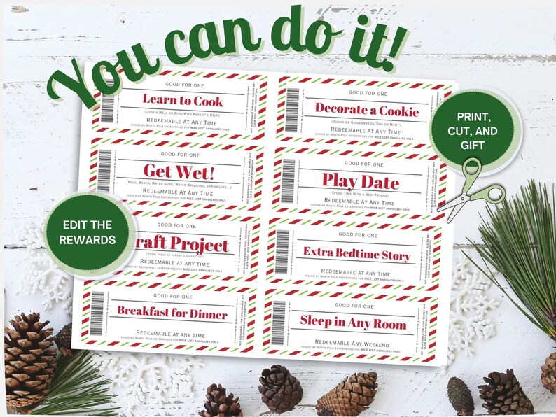 Printable Kid's Christmas Coupons – Fun Gift Ideas! Edit in Canva ...
