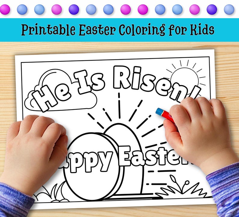 Jesus is Risen! 7 Christian Religious Easter Coloring Pages for Kids ...