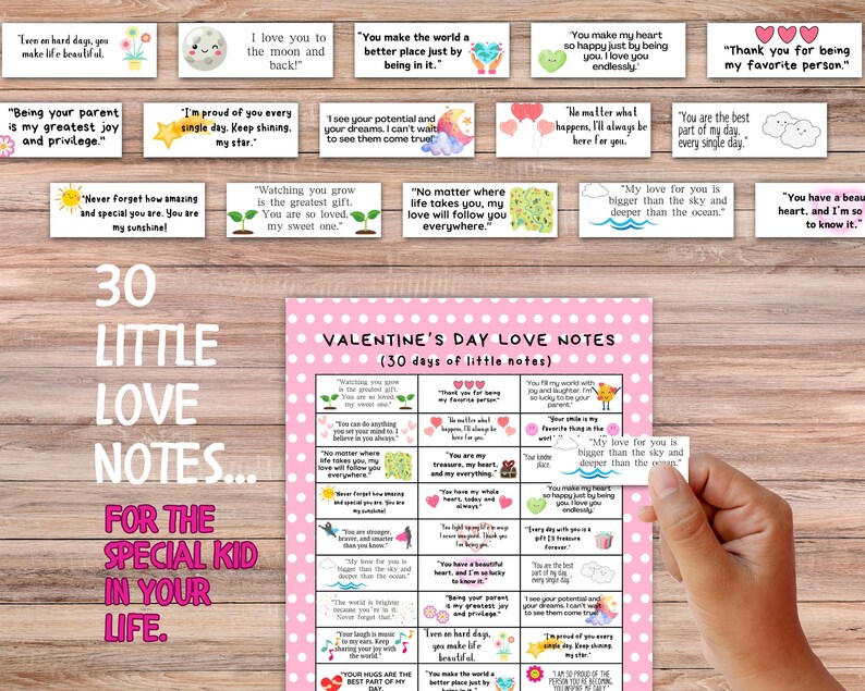 30 Reasons I Love You Mini Lunchbox Love Notes for Kids - DIY Printable ...