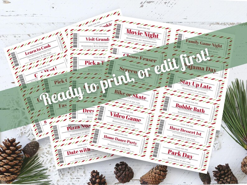 Printable Kid's Christmas Coupons – Fun Gift Ideas! Edit in Canva ...