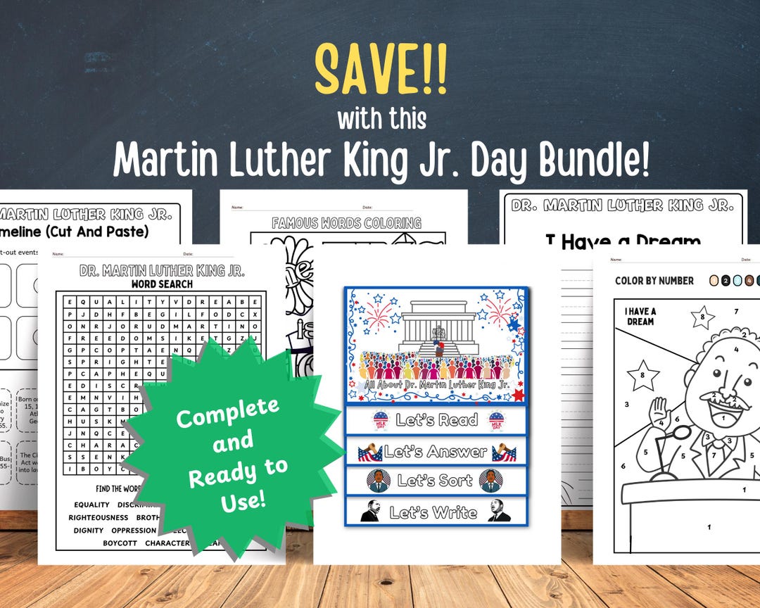 Activity Bundle for Martin Luther King Day & Black History Month ...