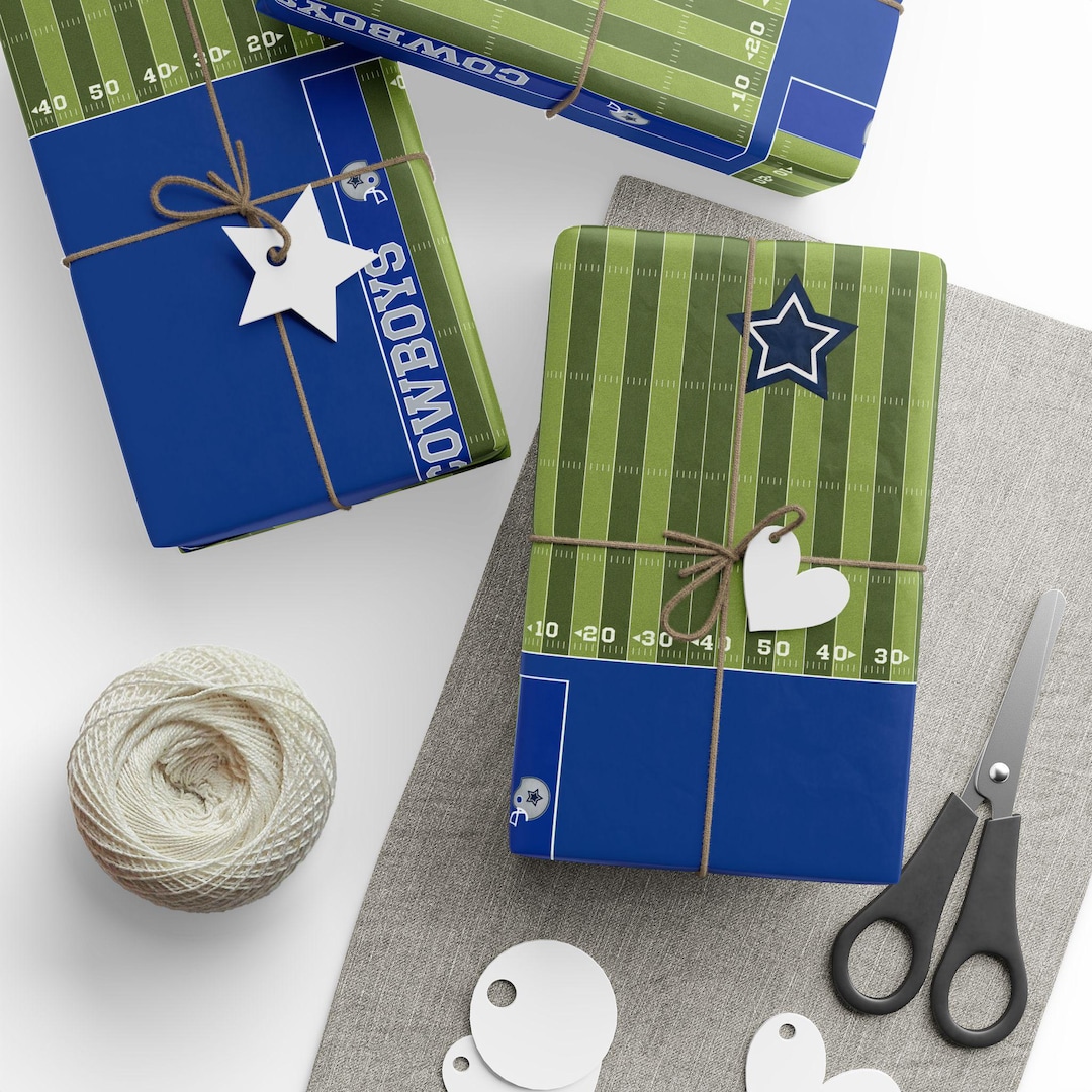 Dallas Football Wrapping Papers, Gift Wrap, NFL Fanatic Present, Sports ...