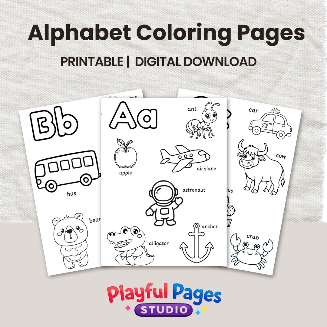 26 Alphabet Coloring Pages, Preschool Coloring Page, Preschool ...