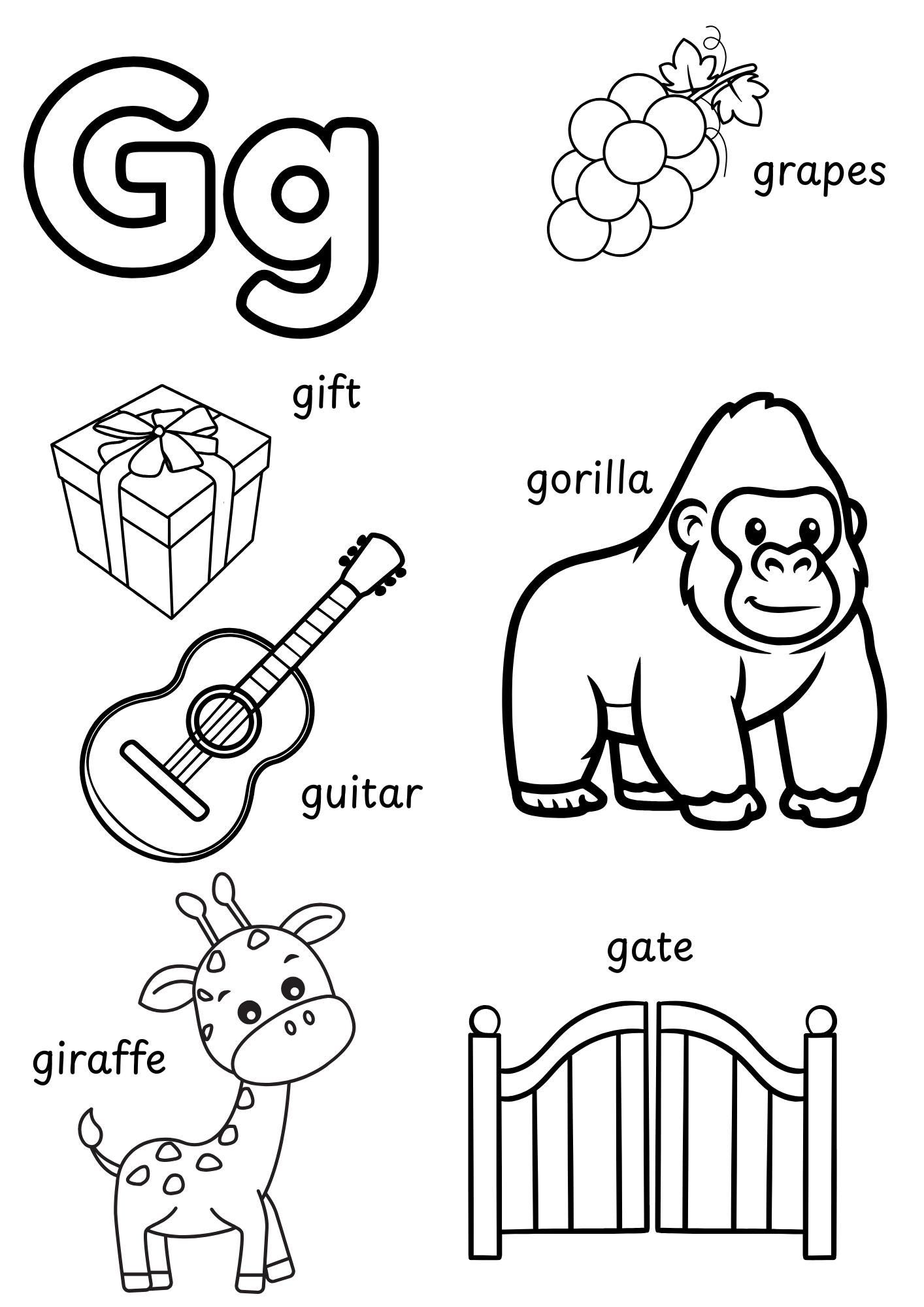 26 Alphabet Coloring Pages, Preschool Coloring Page, Preschool ...