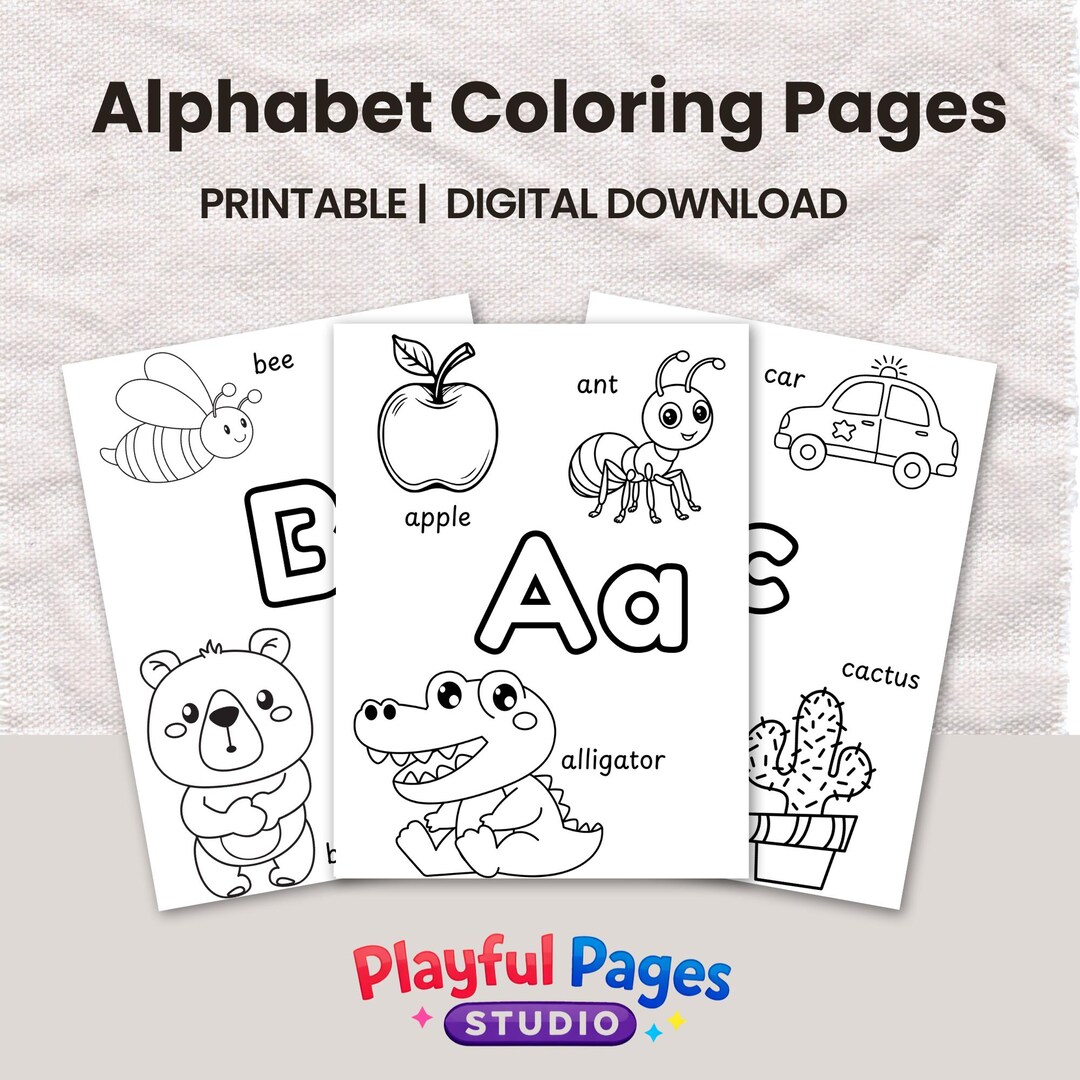 26 Alphabet Coloring Pages, Preschool Coloring Page, Preschool ...