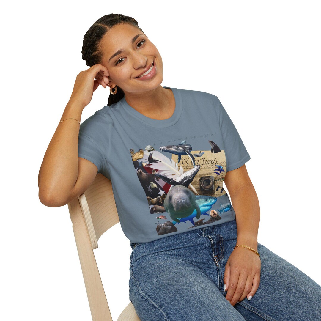 Loyal Sea Creatures for God, Family, and Country Softstyle T-shirt for ...