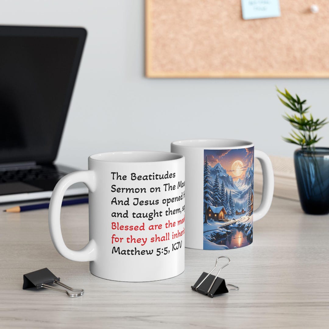 The Sermon on the Mount Ceramic Mugs for All Occasions, the Beatitudes ...