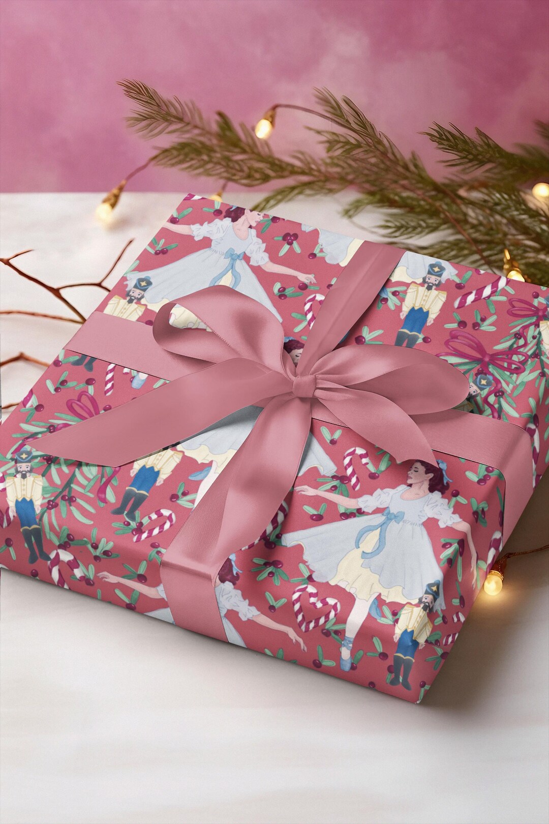 Nutcracker Ballet Wrapping Paper | Clara Christmas Gift Wrap - Etsy