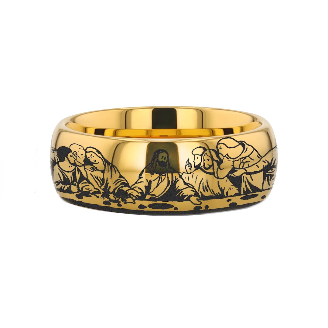 Last Supper Wedding Band, Holy Communion Wedding Band, Sacred Feast ...