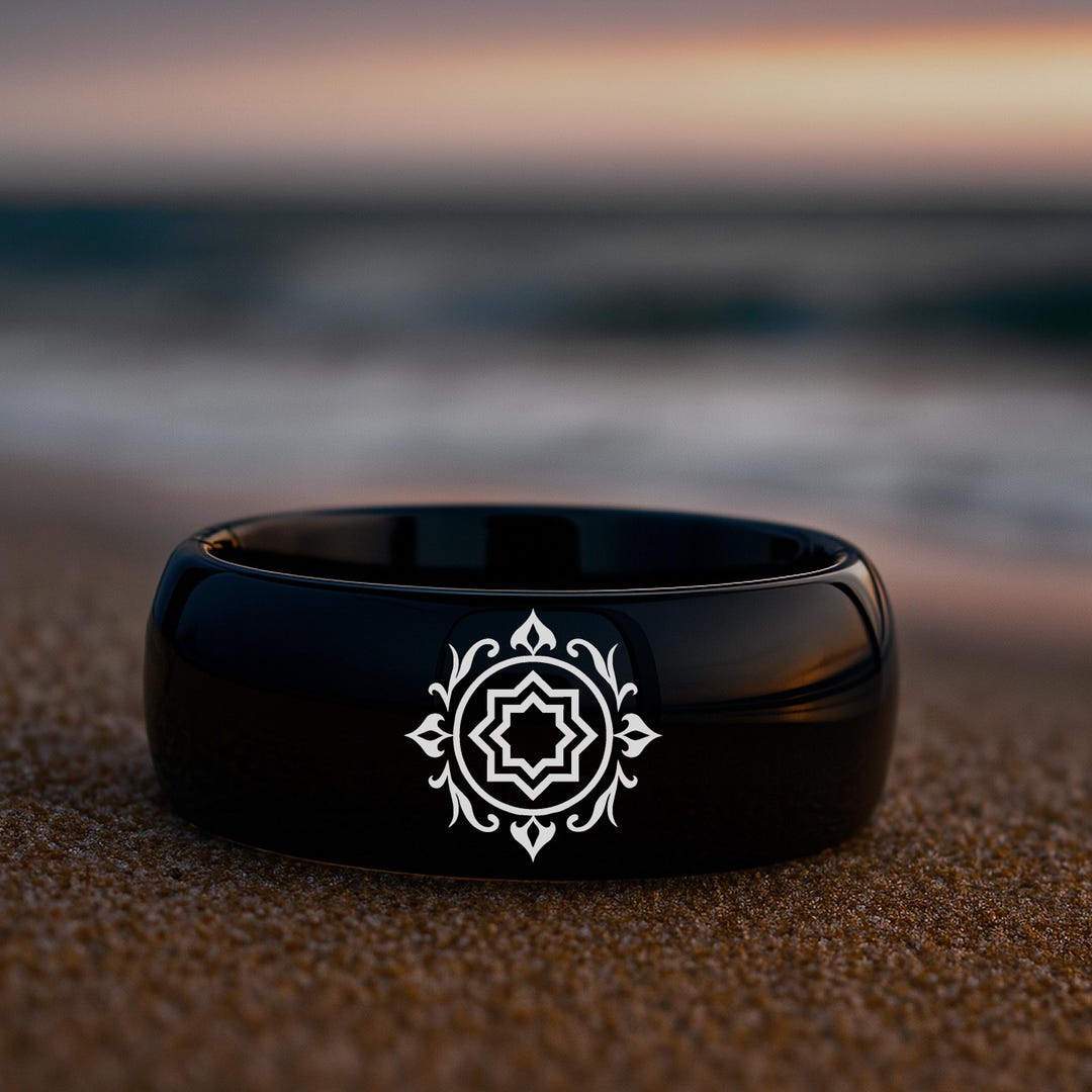 Islamic Shahada Symbol Engraved Ring, Islam Engraved Ring, Faith in ...