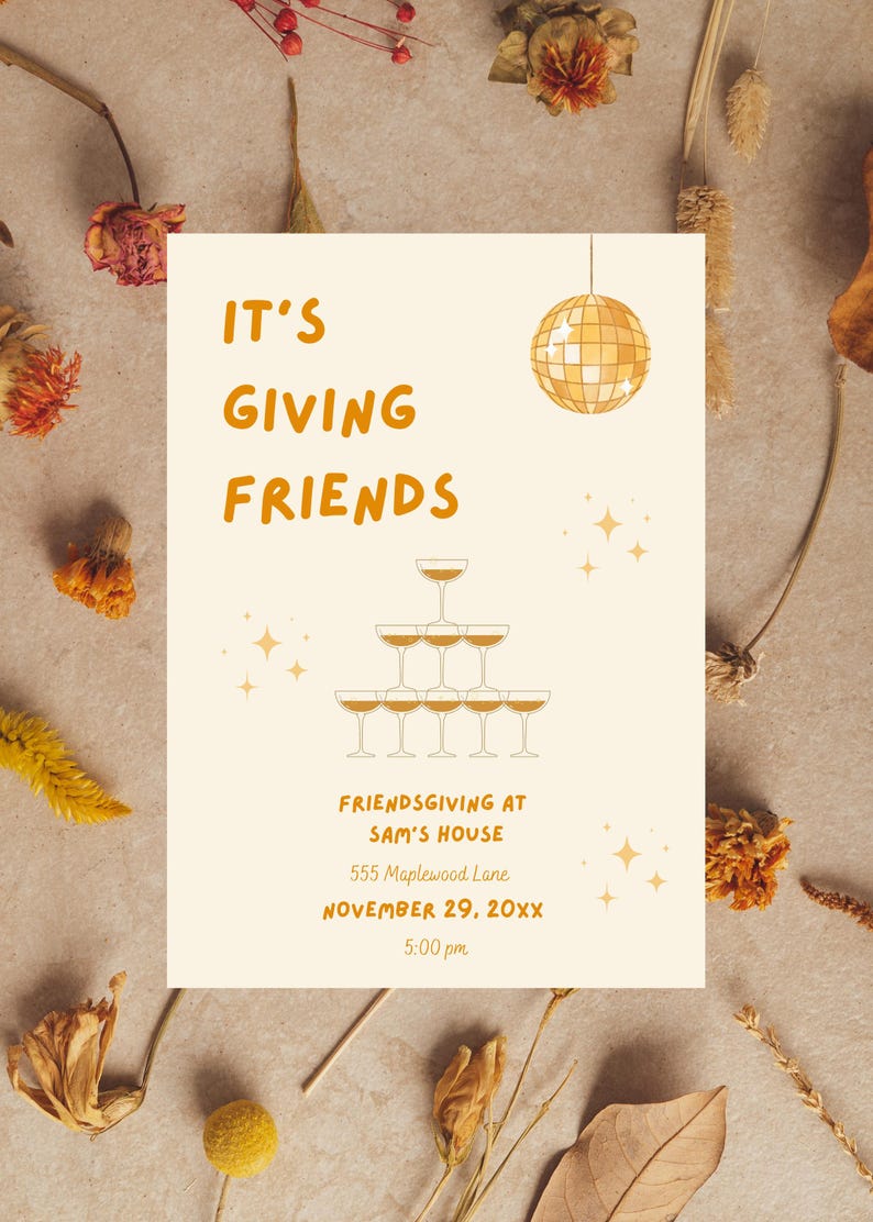 Friendsgiving Invitation - Etsy