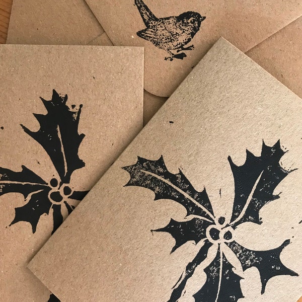 Linocut Christmas - Etsy