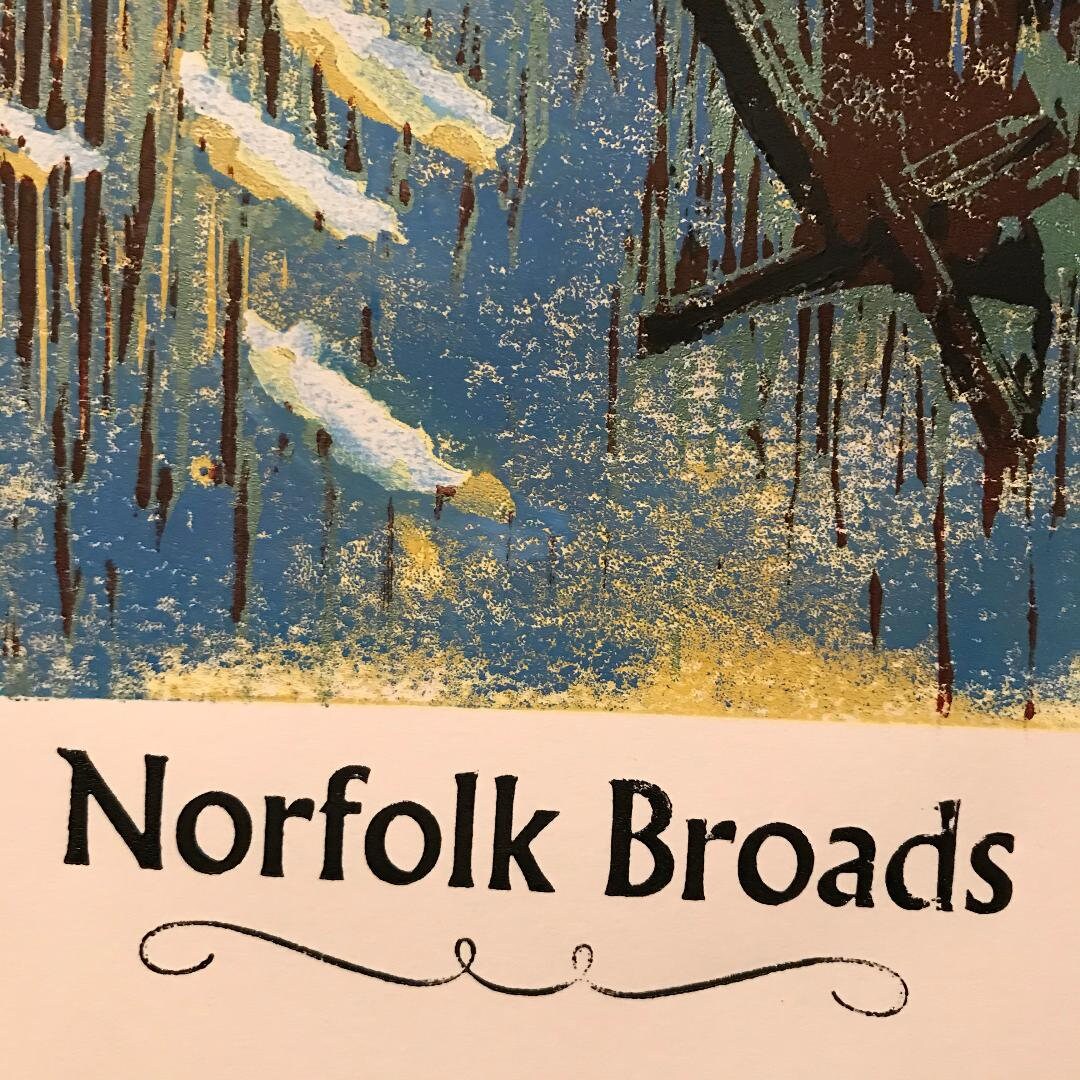 Norfolk Broads Lino and Letterpress Print sold by Sylheti Strong | SKU ...
