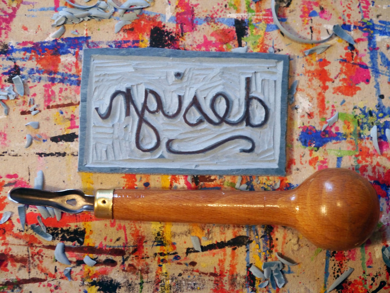 Your Logo as a Linocut - Etsy