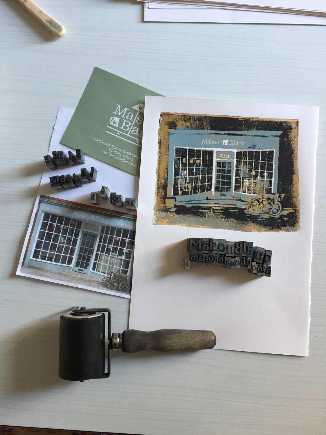 Bespoke Shop Illustration: Original Linoprint and Digital File - Etsy
