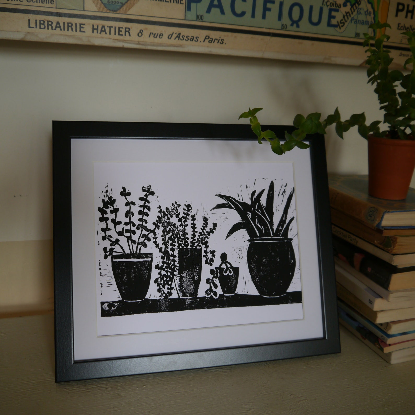 Cactus Succulents Original Linoprint - Etsy