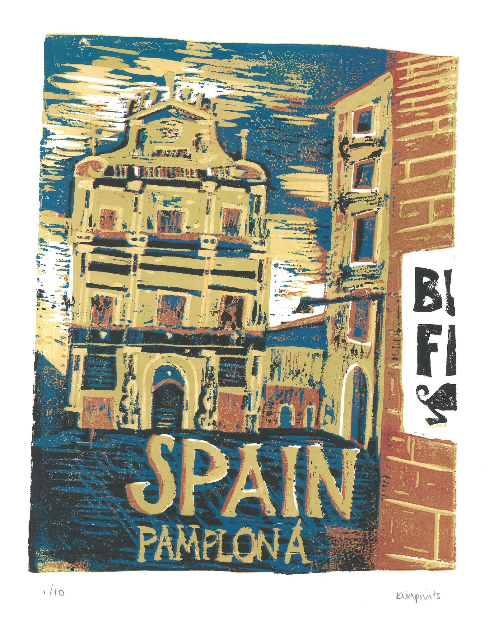 Spain Reduction Linocut Print - Etsy